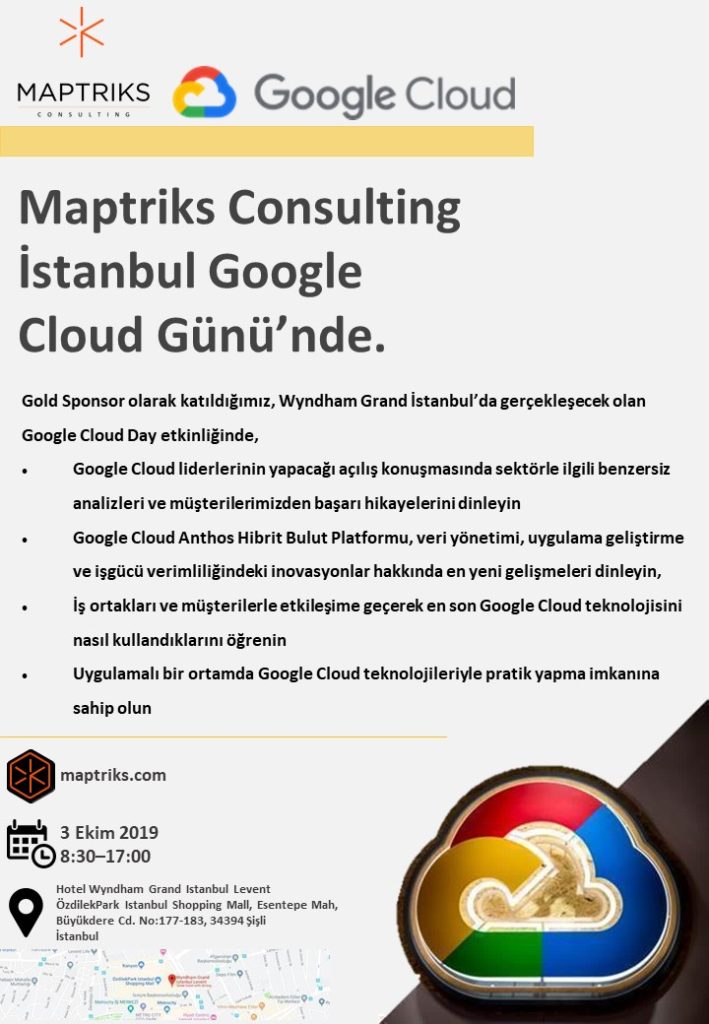 Maptriks Consulting İstanbul Google Cloud Günü'nde - Maptriks